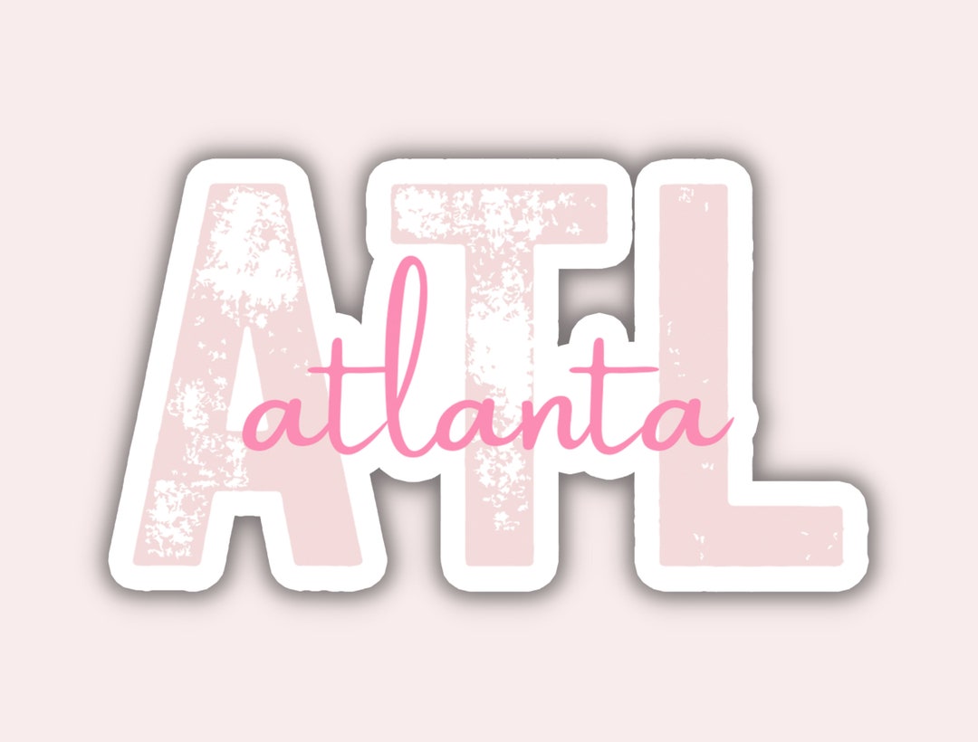 ATL Atlanta Airport Code Travel Sticker Multiple Colors - Etsy