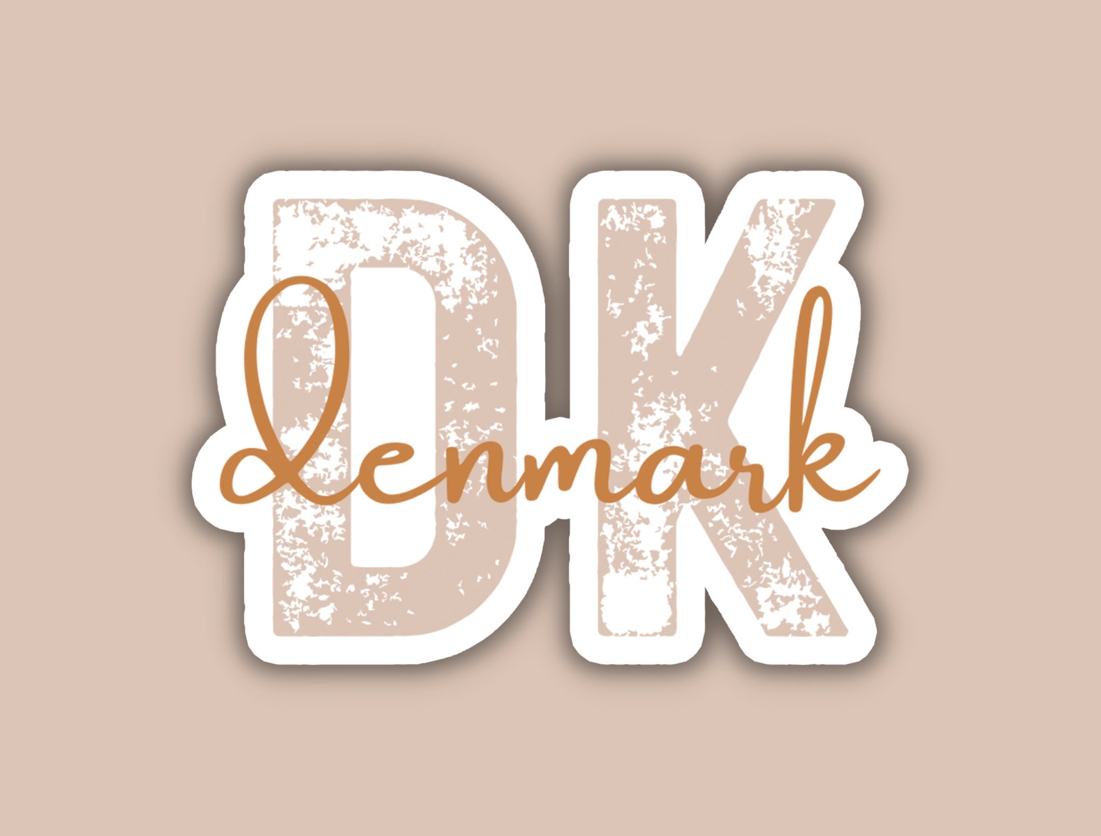 Denmark Travel Sticker, Multiple Colors, DK Country Code, Vinyl Laptop ...