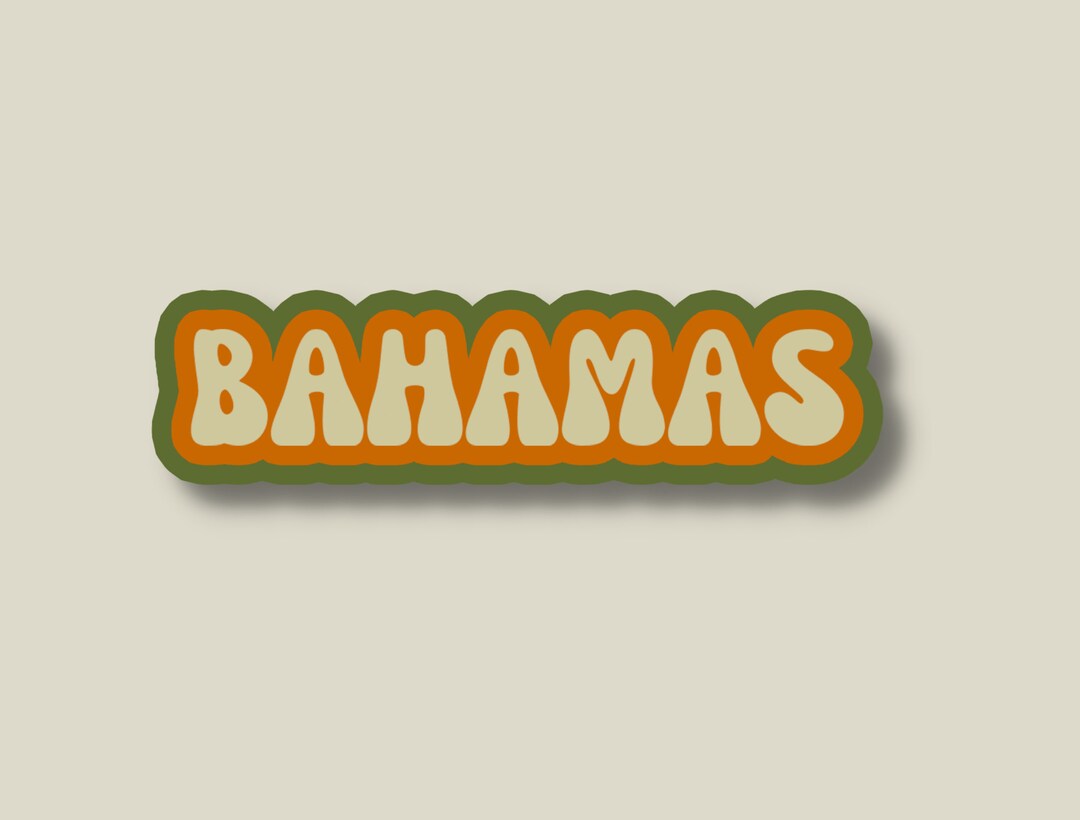 Bahamas Travel Sticker, Multiple Colors, Vinyl Laptop Water Bottle ...