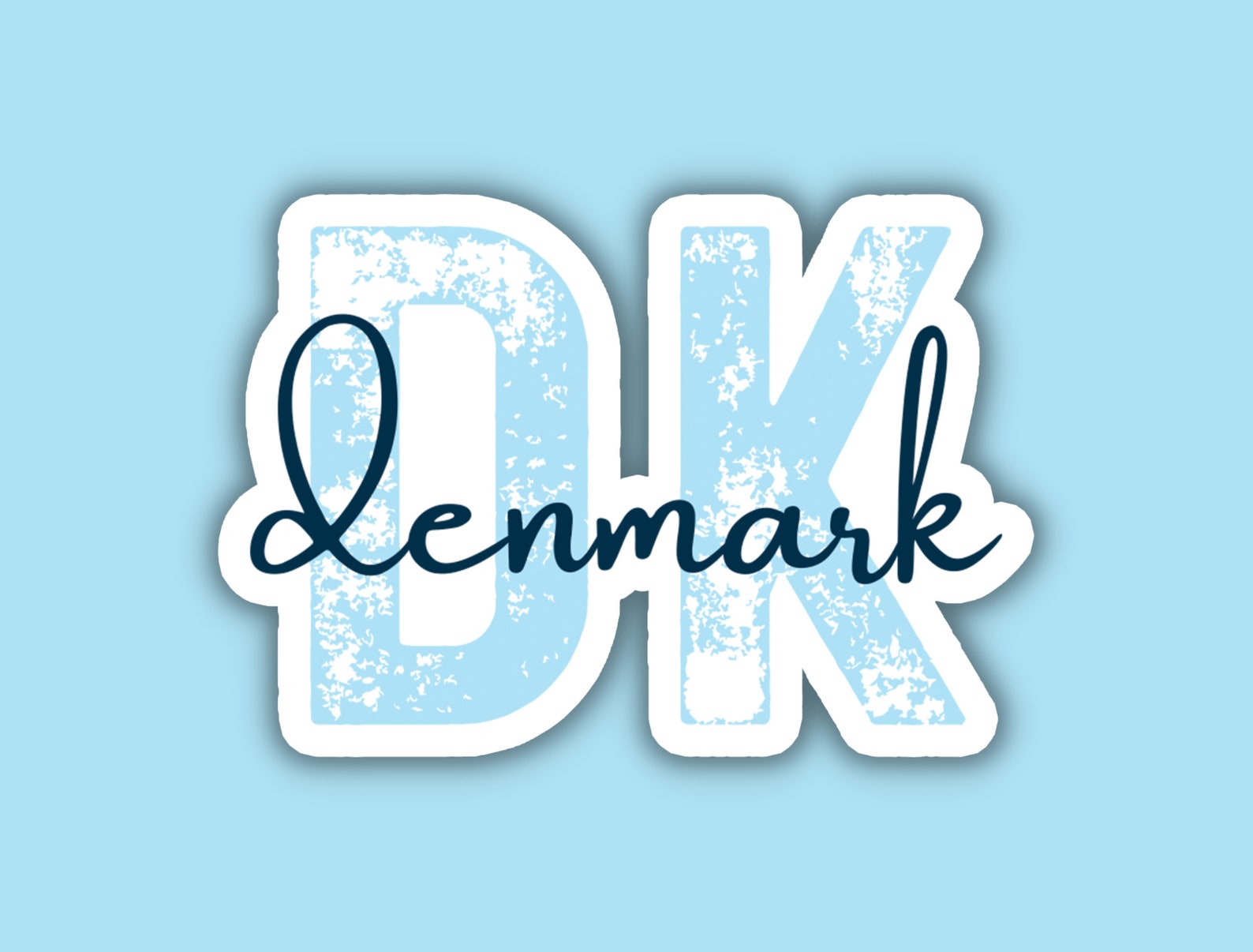 Denmark Travel Sticker, Multiple Colors, DK Country Code, Vinyl Laptop ...