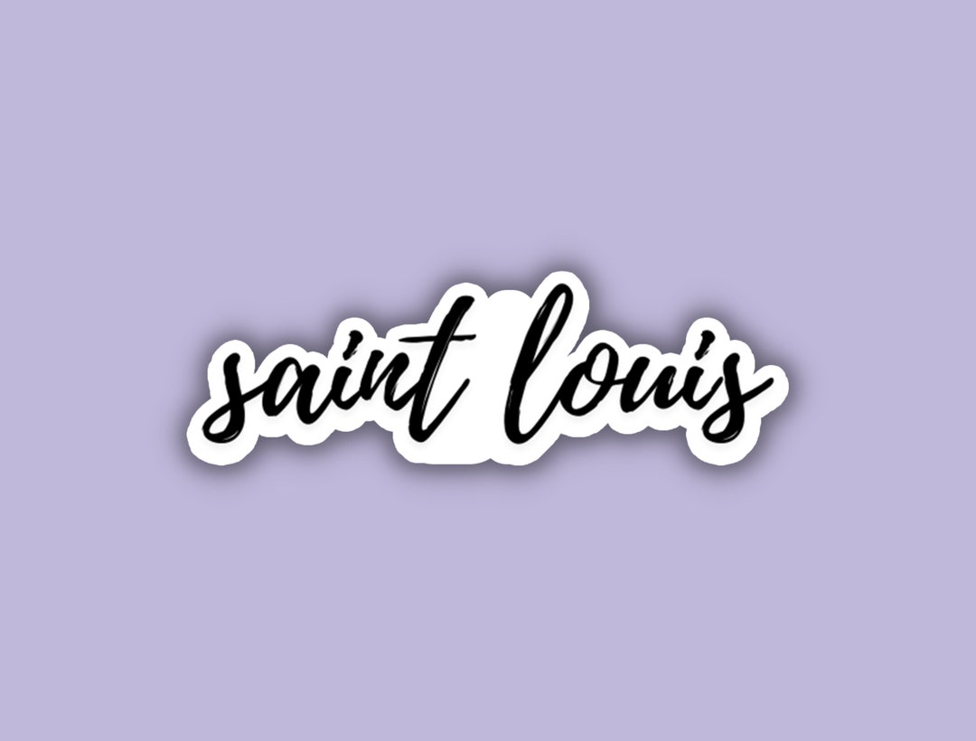 Saint Louis Cursive Travel Sticker Vinyl Laptop Water Bottle - Etsy