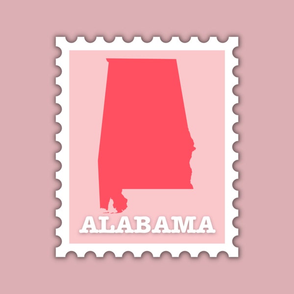 Alabama Stamp - Etsy
