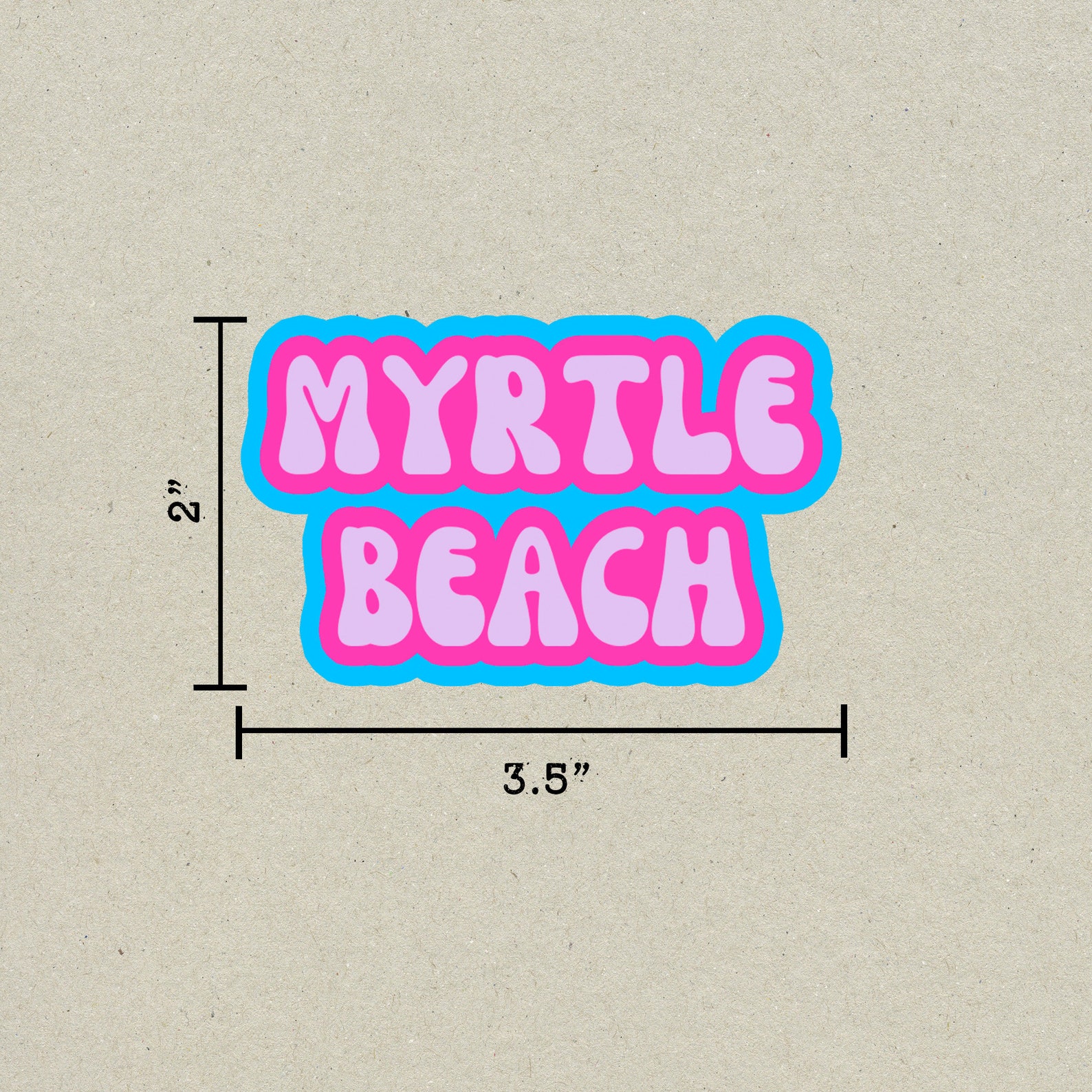 Myrtle Beach Sticker, Multiple Colors, Vinyl Laptop Water Bottle ...
