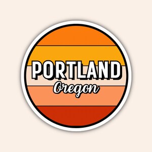 Portland Oregon Travel Sticker, 2.5" Multiple Colors, Laptop Water ...