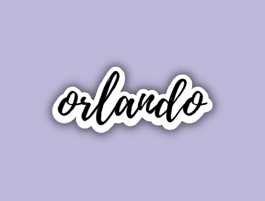Orlando Cursive Travel Sticker, Vinyl Laptop Water Bottle Sticker ...