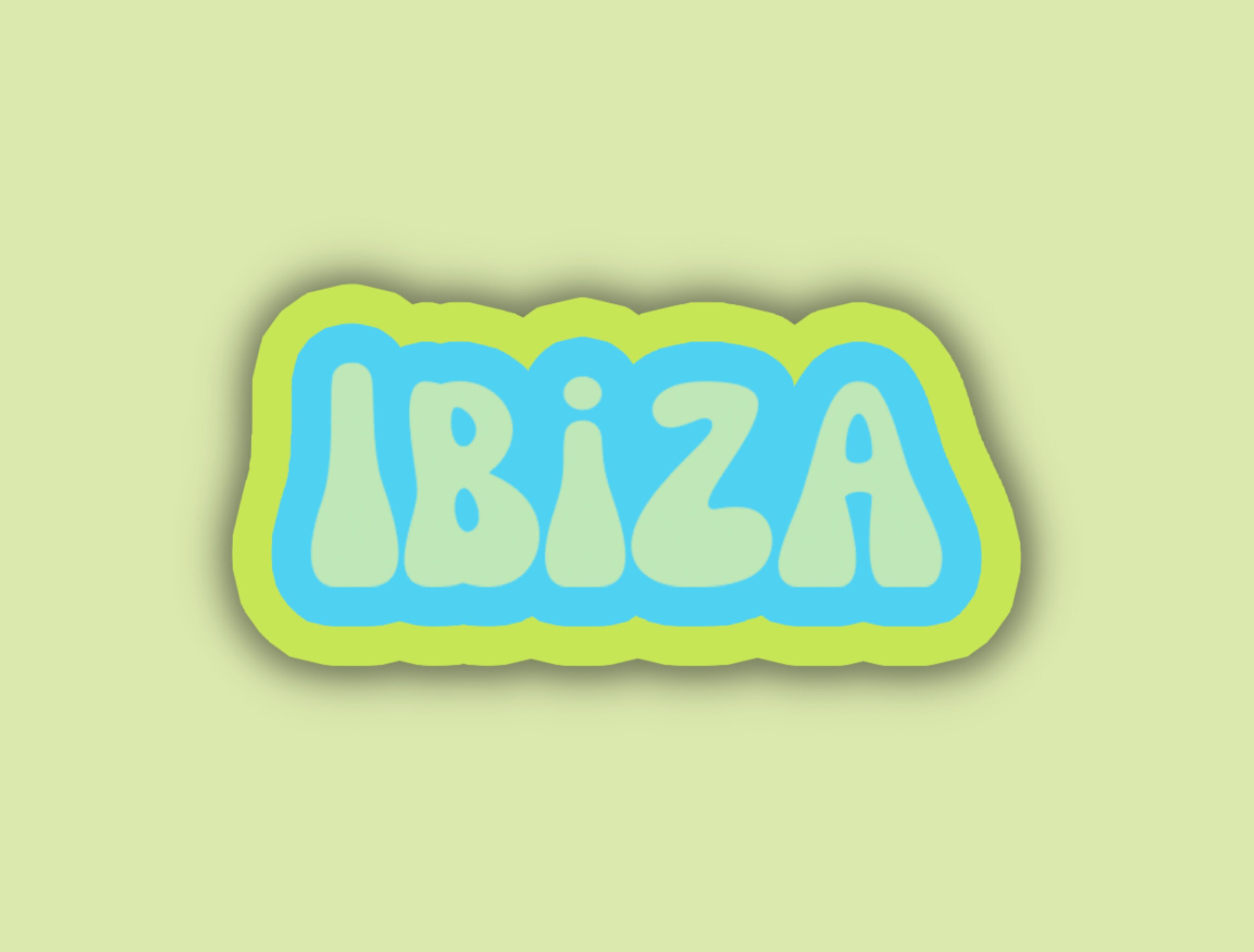 Ibiza Travel Sticker, Multiple Colors, Vinyl Laptop Water Bottle ...