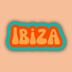 Ibiza Travel Sticker, Multiple Colors, Vinyl Laptop Water Bottle ...