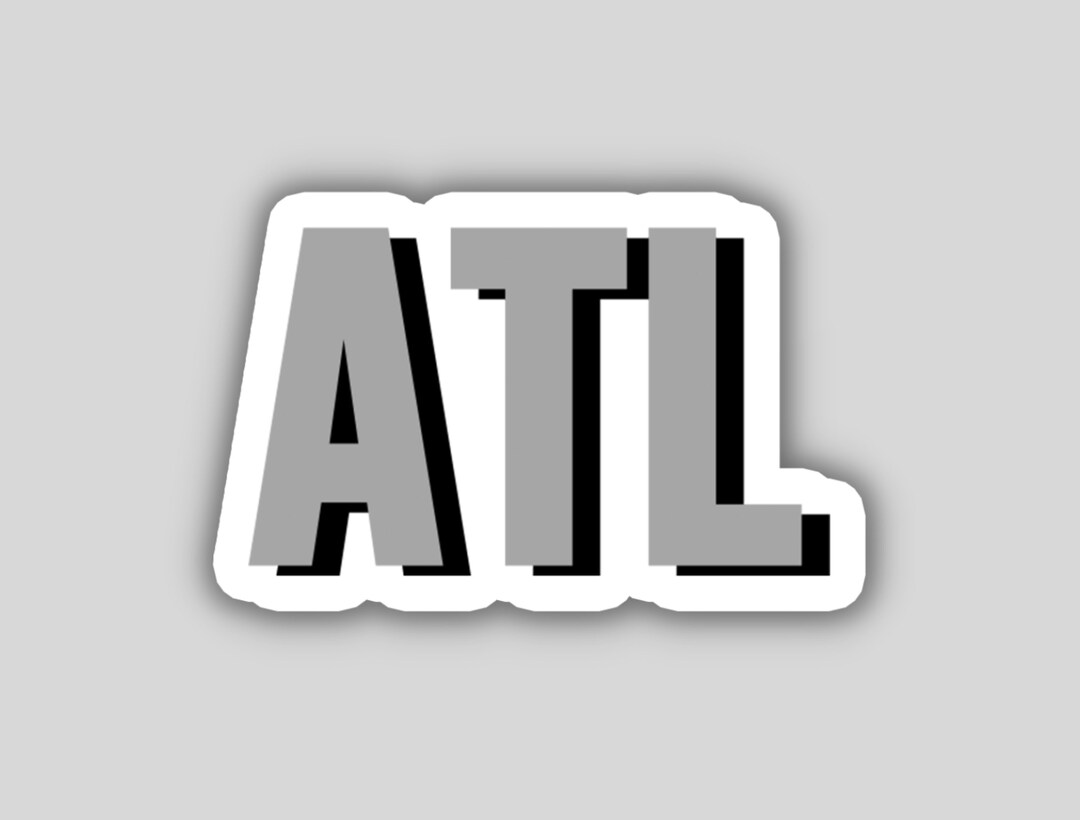 ATL Atlanta Georgia Airport Code Sticker, Luggage Decal, Vinyl Travel ...