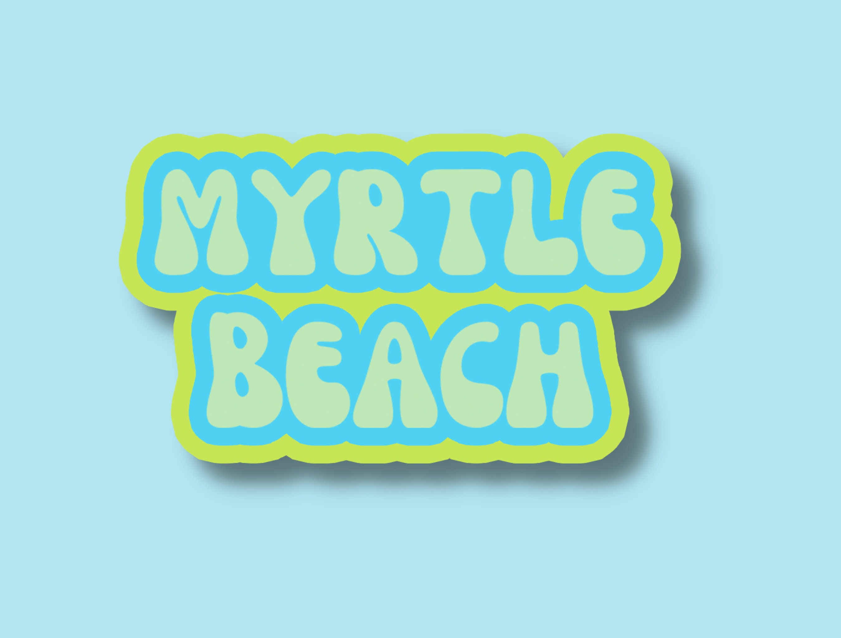 Myrtle Beach Sticker, Multiple Colors, Vinyl Laptop Water Bottle ...