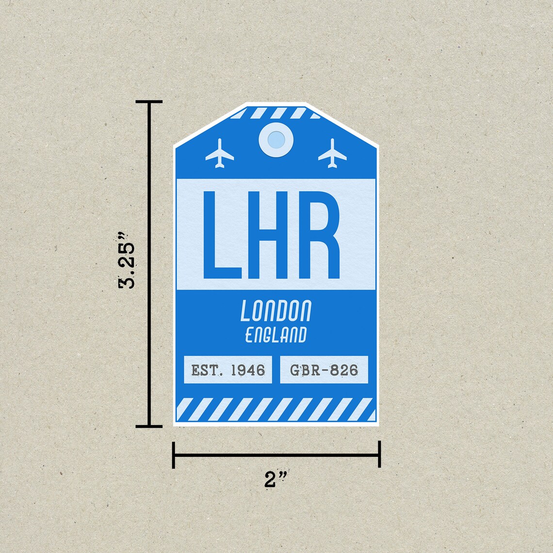 LHR London England Luggage Tag Sticker / Heathrow Airport Code Baggage ...