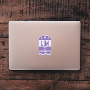 LIM Lima Peru Luggage Tag Sticker / Airport Code Baggage Decal ...