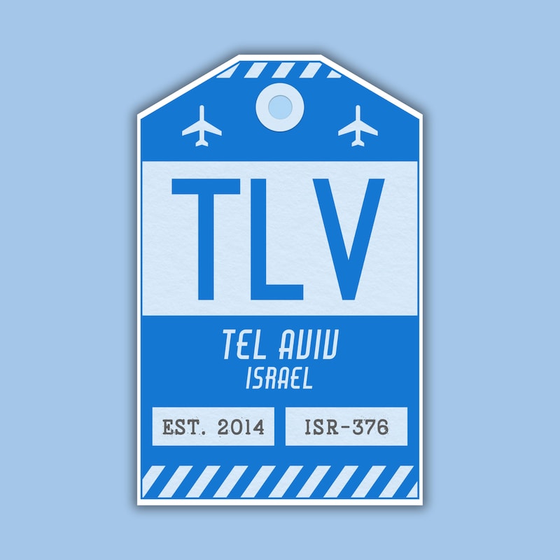 Sticker Tel Aviv - Etsy