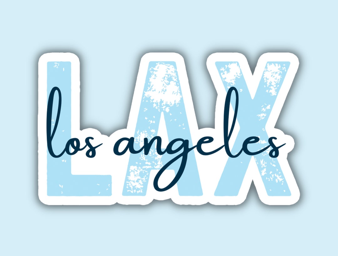 LAX Los Angeles Airport Code Travel Sticker, Multiple Colors, Vinyl ...