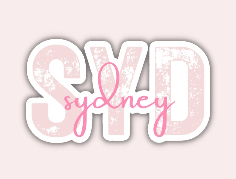 SYD Sydney Airport Code Travel Sticker, Multiple Colors, Vinyl Laptop ...