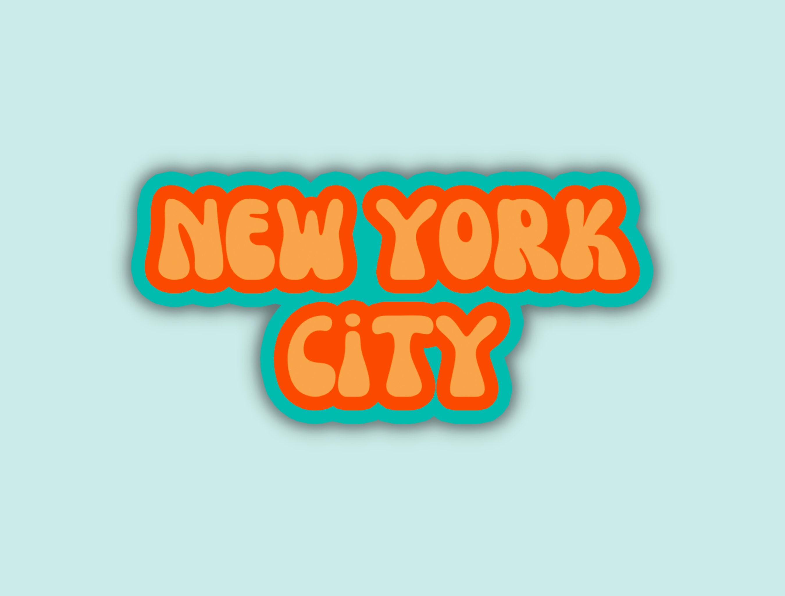 New York City Travel Sticker Multiple Colors Vinyl Laptop - Etsy