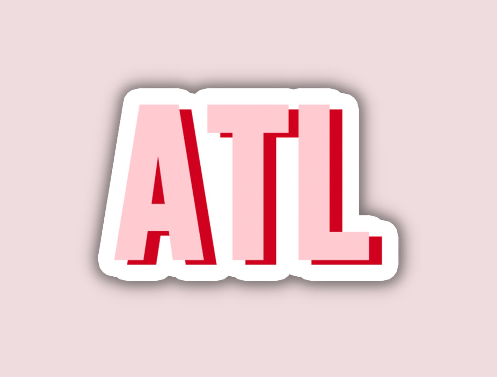 ATL Atlanta Georgia Airport Code Sticker, Luggage Decal, Vinyl Travel ...