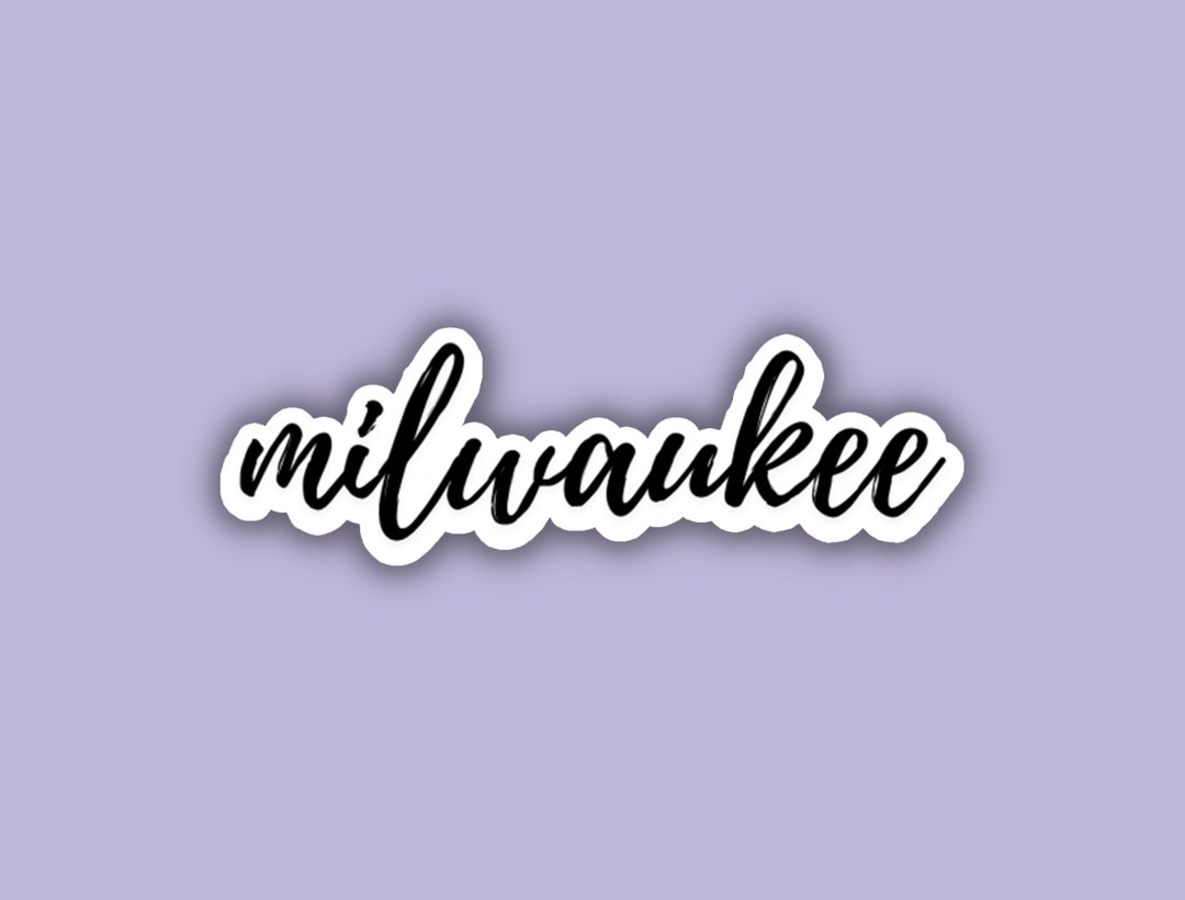 Milwaukee Cursive Travel Sticker, Vinyl Laptop Water Bottle Sticker ...