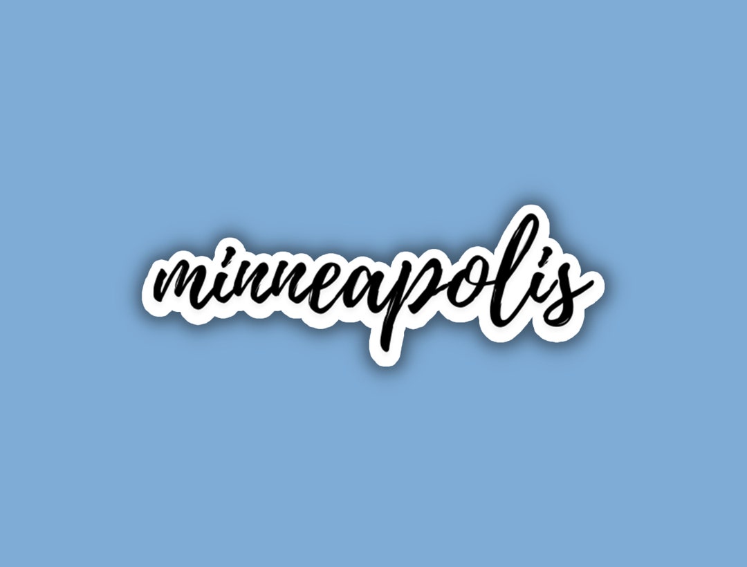 Minneapolis Cursive Travel Sticker • Vintage MSP Vinyl Decal • Laptop ...