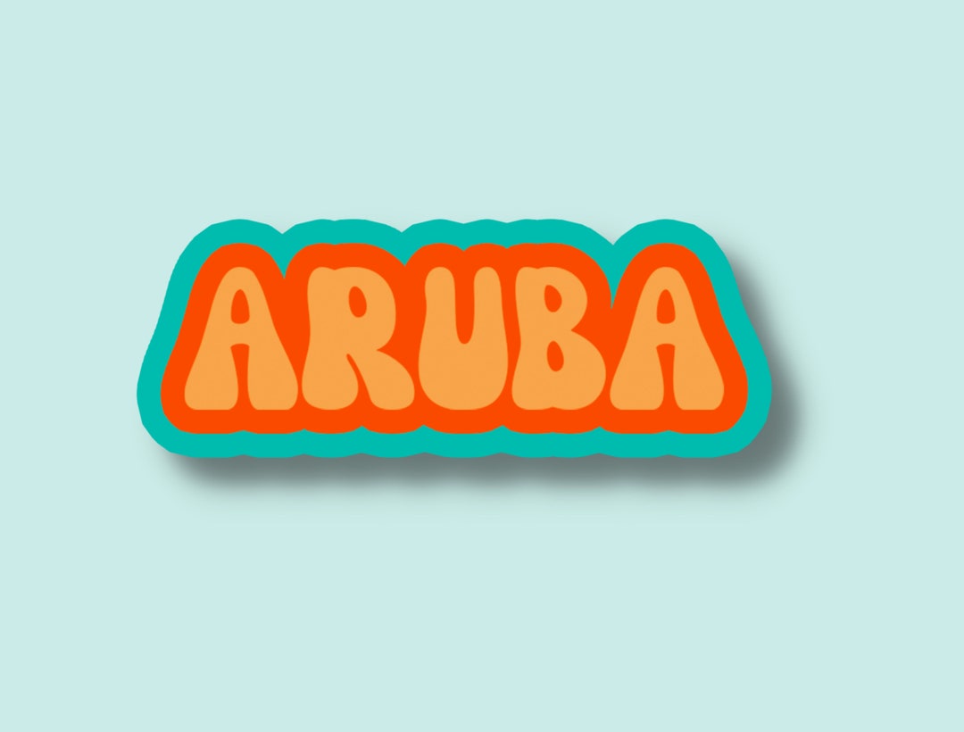 Aruba Sticker, Multiple Colors, Vinyl Laptop Water Bottle Sticker ...