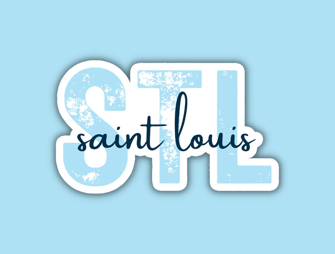 STL St Louis Airport Code Travel Sticker, Vinyl Laptop Water Bottle ...