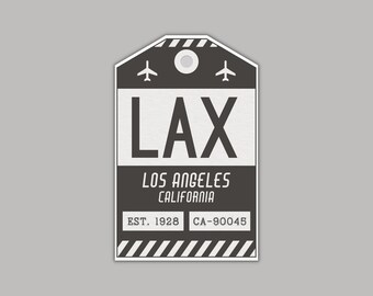 LGA New York City Luggage Tag Sticker / Airport Code Baggage Decal ...