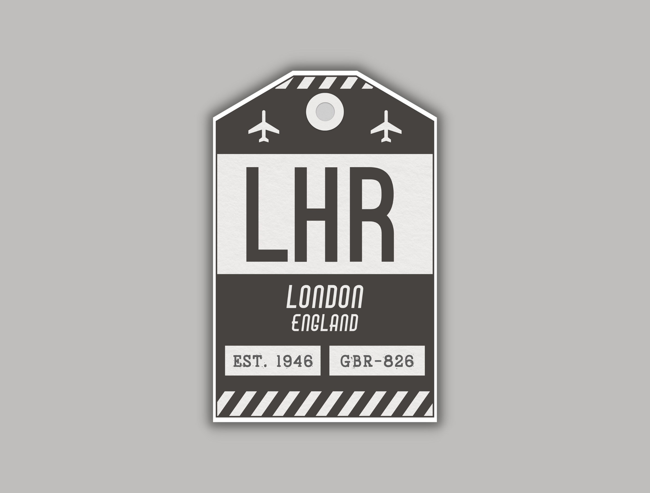 LHR London England Luggage Tag Sticker / Heathrow Airport Code - Etsy