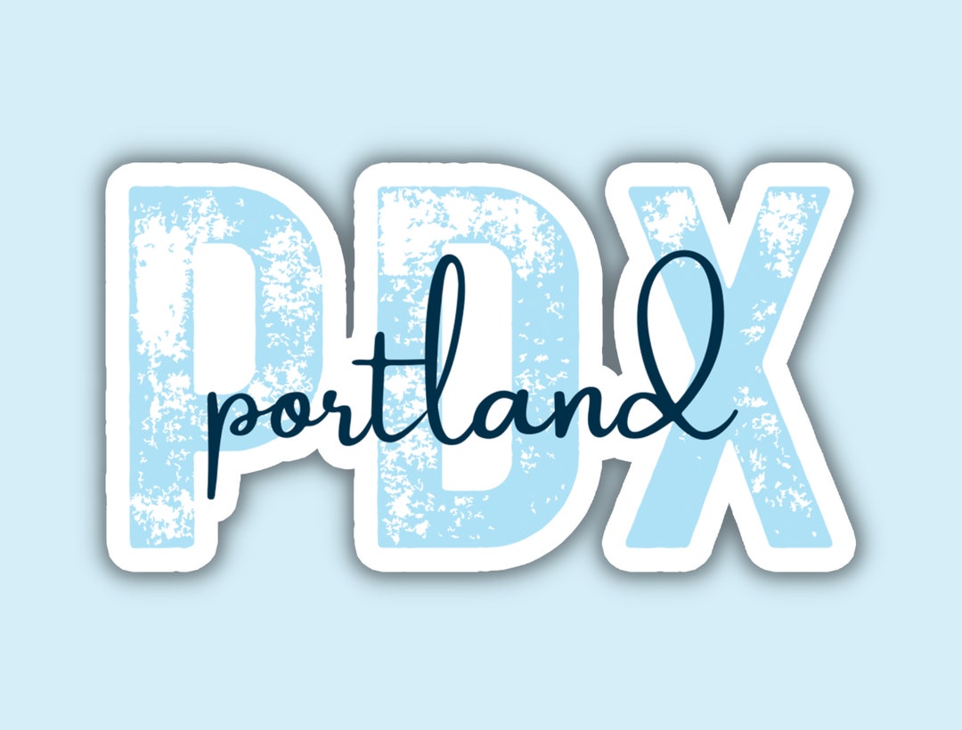 PDX Portland Airport Code Travel Sticker, Multiple Colors, Vinyl Laptop ...