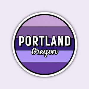 Portland Oregon Travel Sticker, 2.5" Multiple Colors, Laptop Water ...