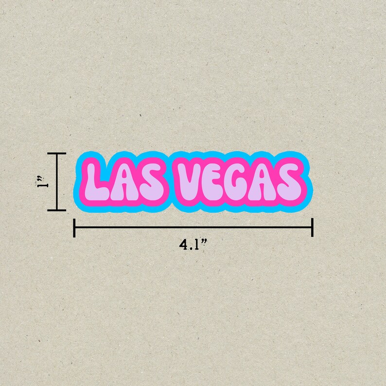 Las Vegas Travel Sticker, Multiple Colors, Vinyl Laptop Water Bottle ...