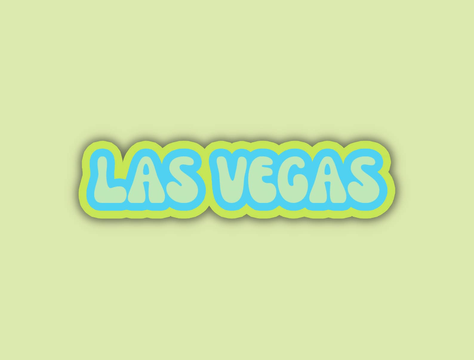 Las Vegas Travel Sticker, Multiple Colors, Vinyl Laptop Water Bottle ...