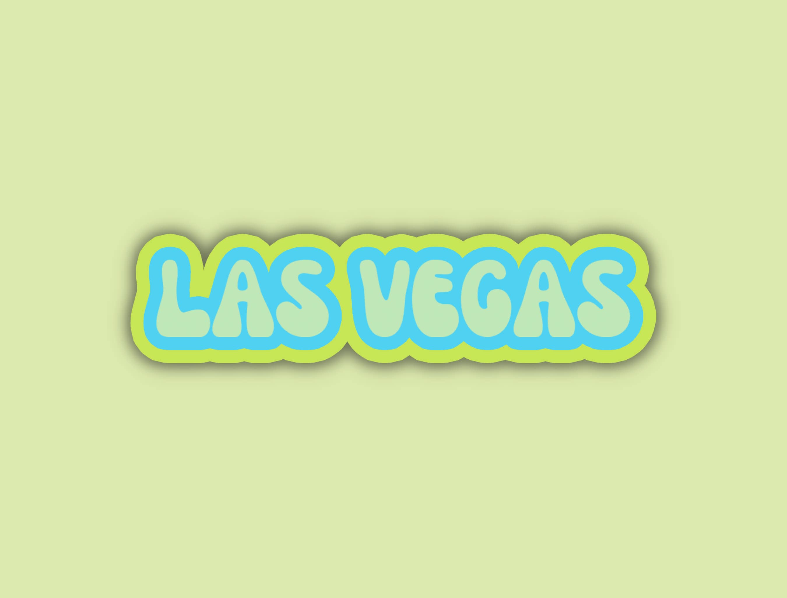 Las Vegas Travel Sticker, Multiple Colors, Vinyl Laptop Water Bottle ...