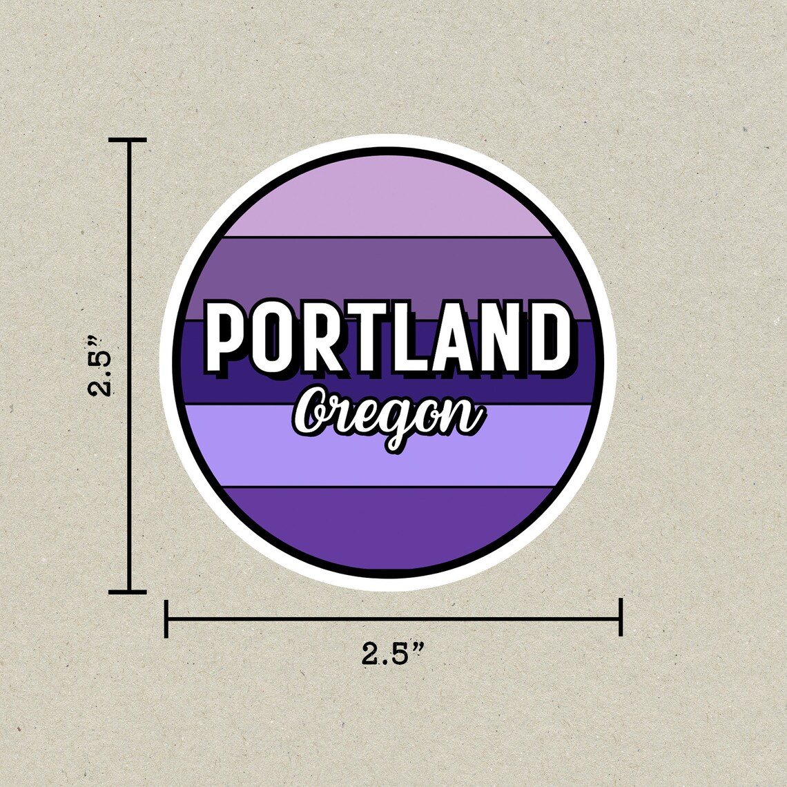 Portland Oregon Travel Sticker, 2.5" Multiple Colors, Laptop Water ...