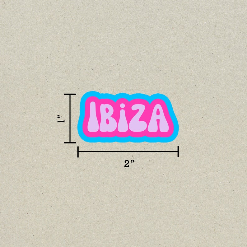 Ibiza Travel Sticker, Multiple Colors, Vinyl Laptop Water Bottle ...
