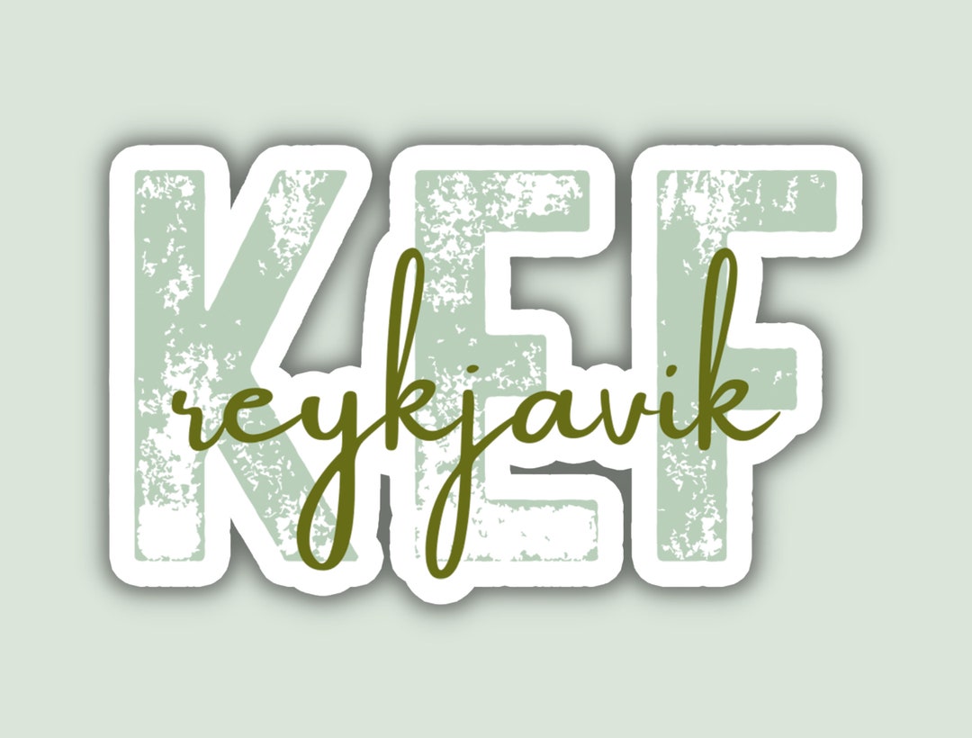 KEF Reykjavik Airport Travel Sticker, Multiple Colors, Vinyl Laptop ...