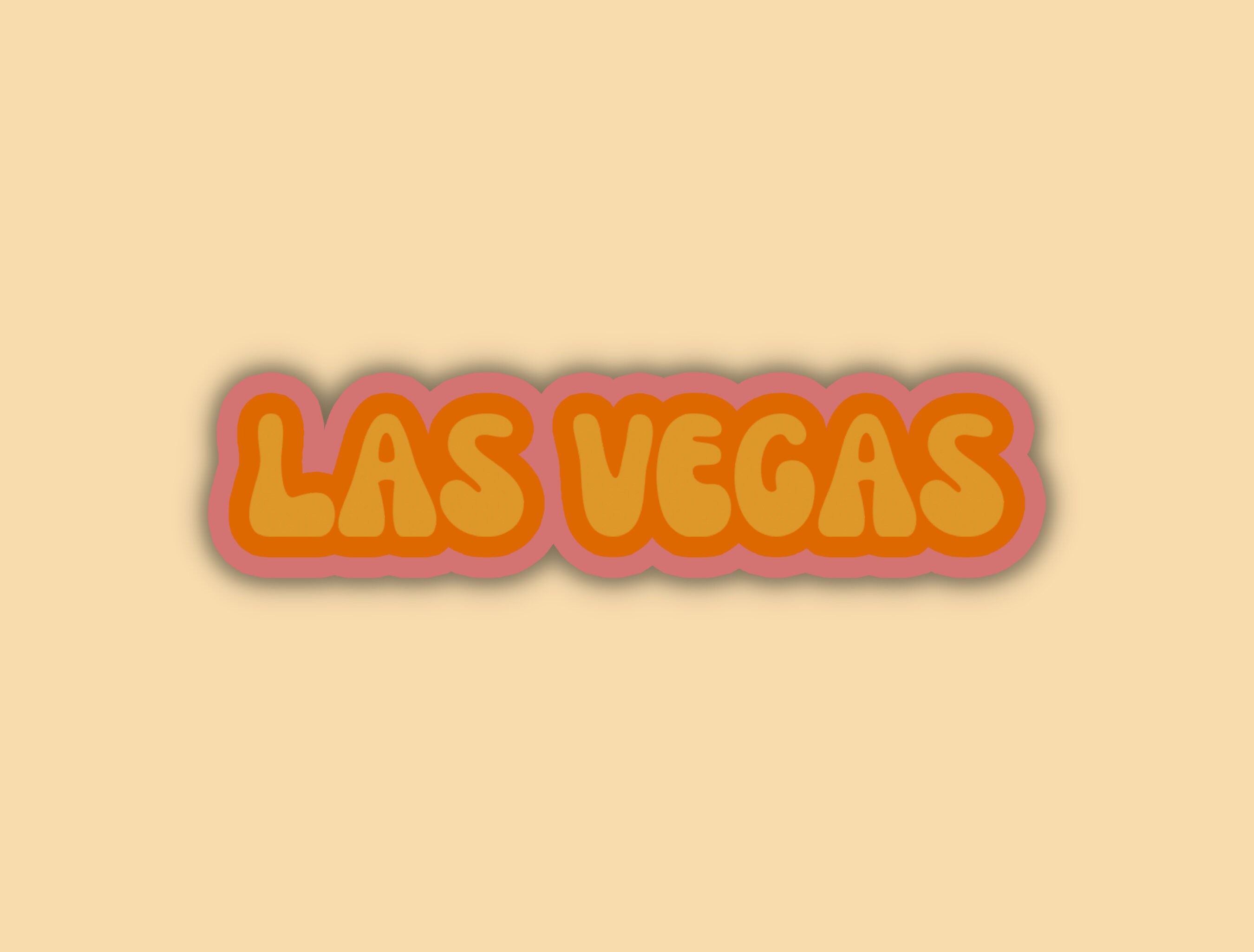 Las Vegas Travel Sticker, Multiple Colors, Vinyl Laptop Water Bottle ...