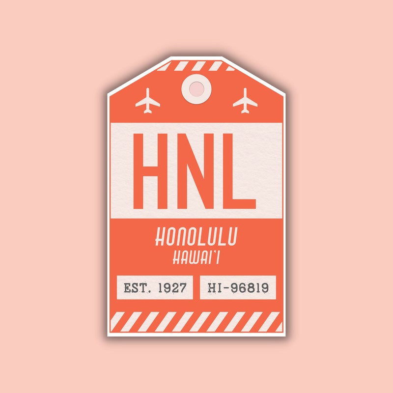 Hawaii Luggage Tag - Etsy