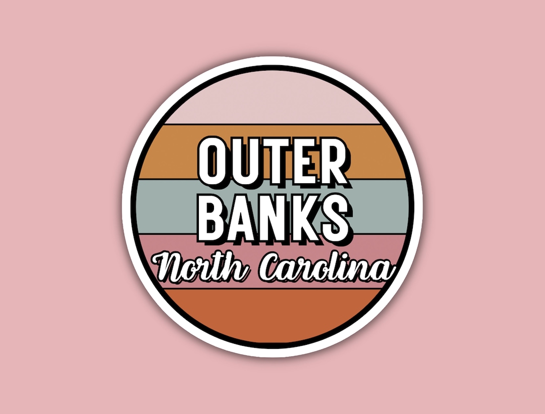 Outer Banks North Carolina Travel Sticker, 2.5" Multiple Colors, Vinyl ...