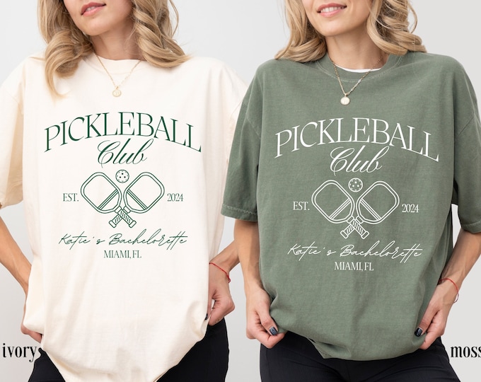 Custom Pickleball Bachelorette Party Shirt Personalized Pickleball Team ...