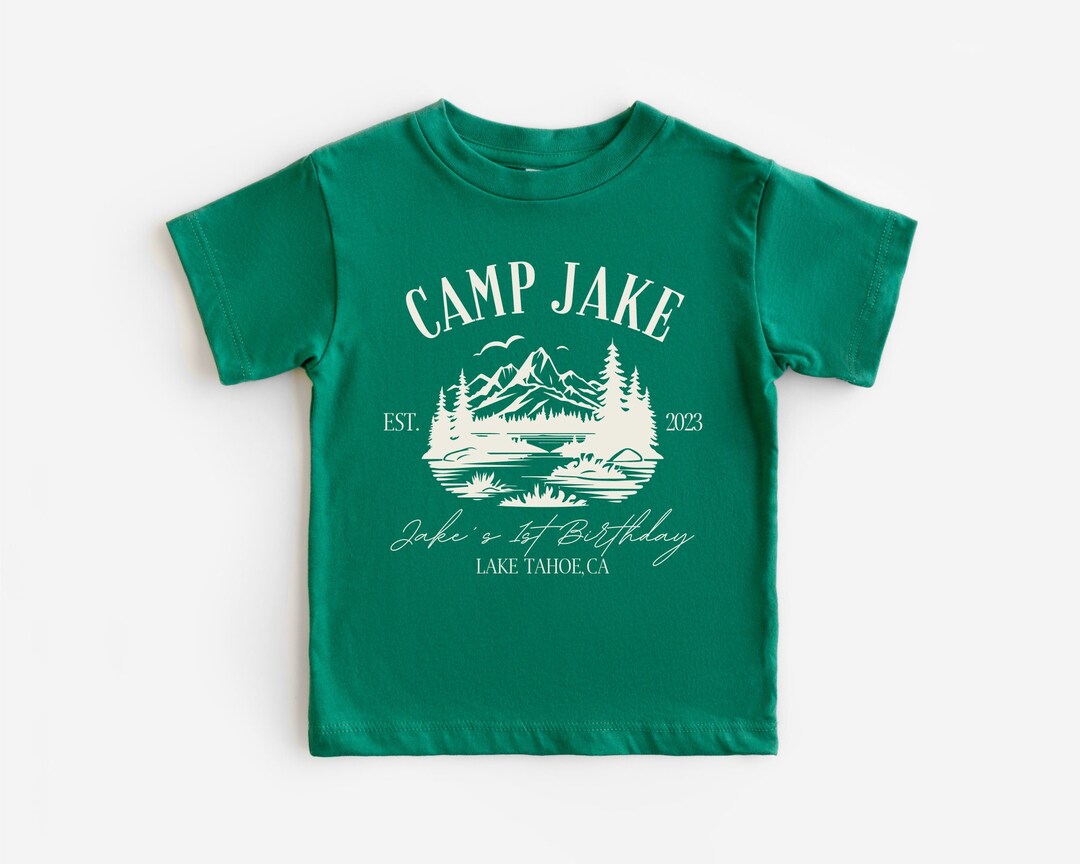Custom Camp Shirt for Kids Camping T-shirt Toddler Personalized Camp ...