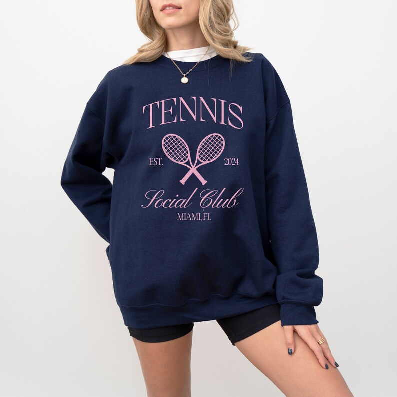 Custom Tennis Sweatshirt Personalized Tennis Club Sweatshirt Tennis ...
