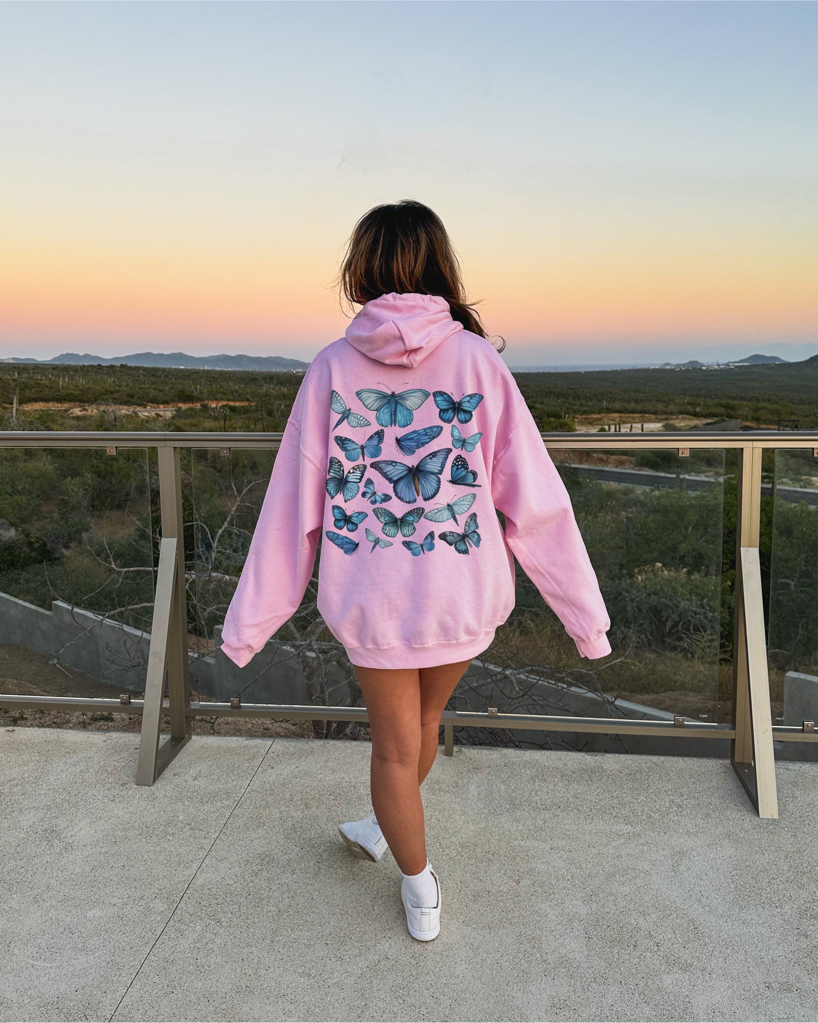 Butterfly Hoodie, Vintage Butterfly Hoodie, Cottagecore Clothing, Gift ...