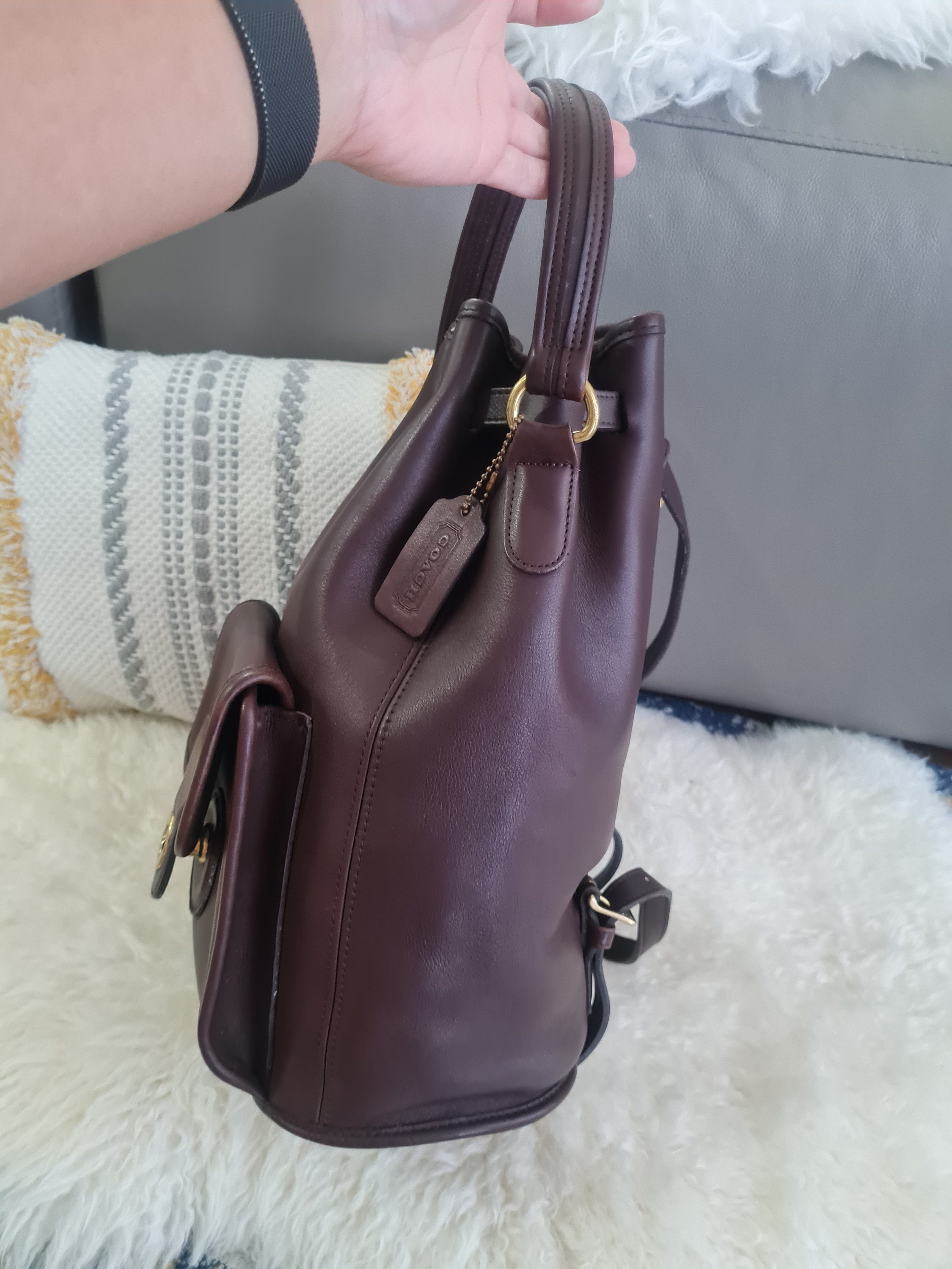 Mahogany Vintage Coach Sling Convertible Backpack 9992 - Etsy