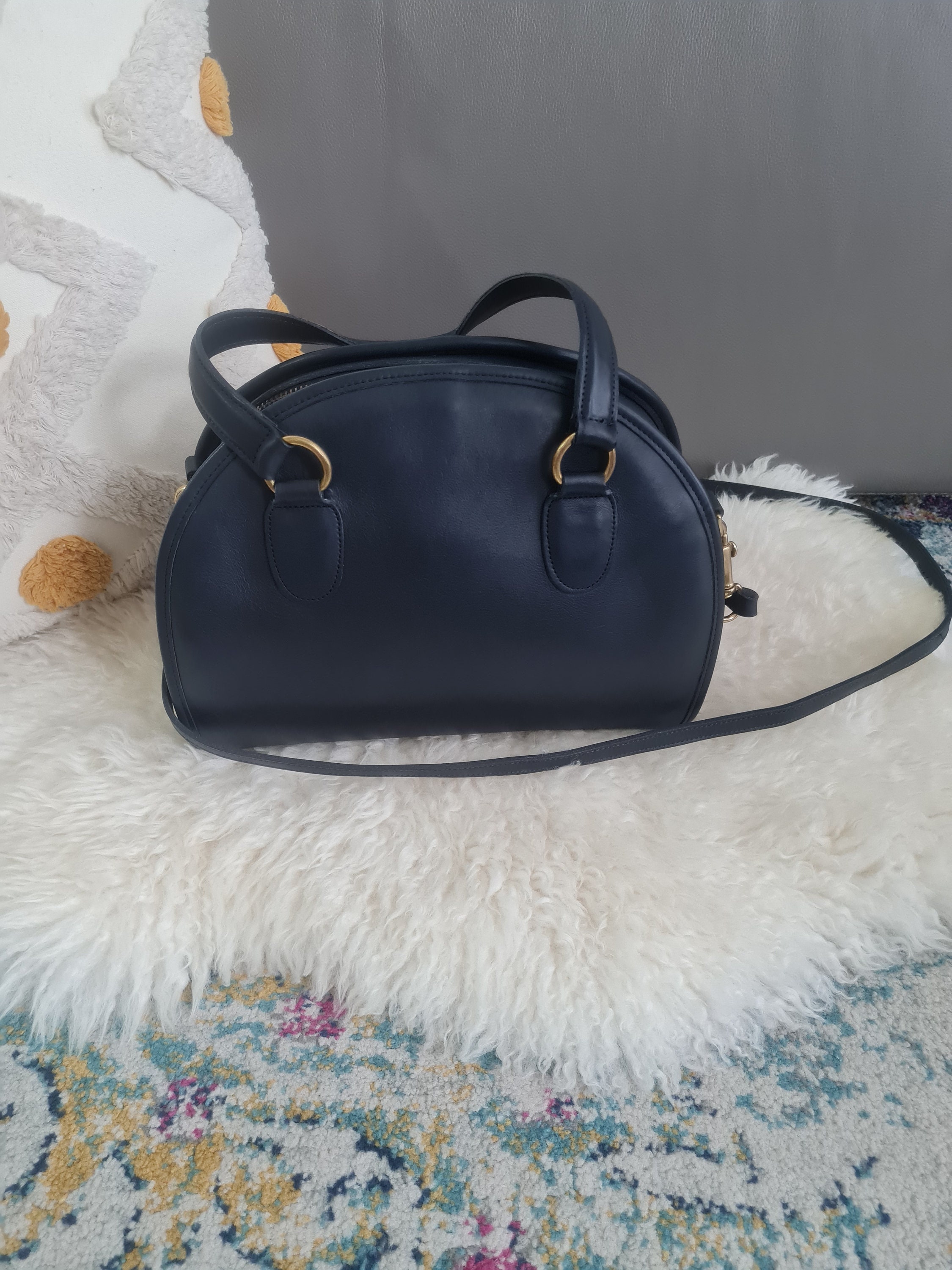 Navy Vintage Coach Chadwick Satchel 9928 - Etsy