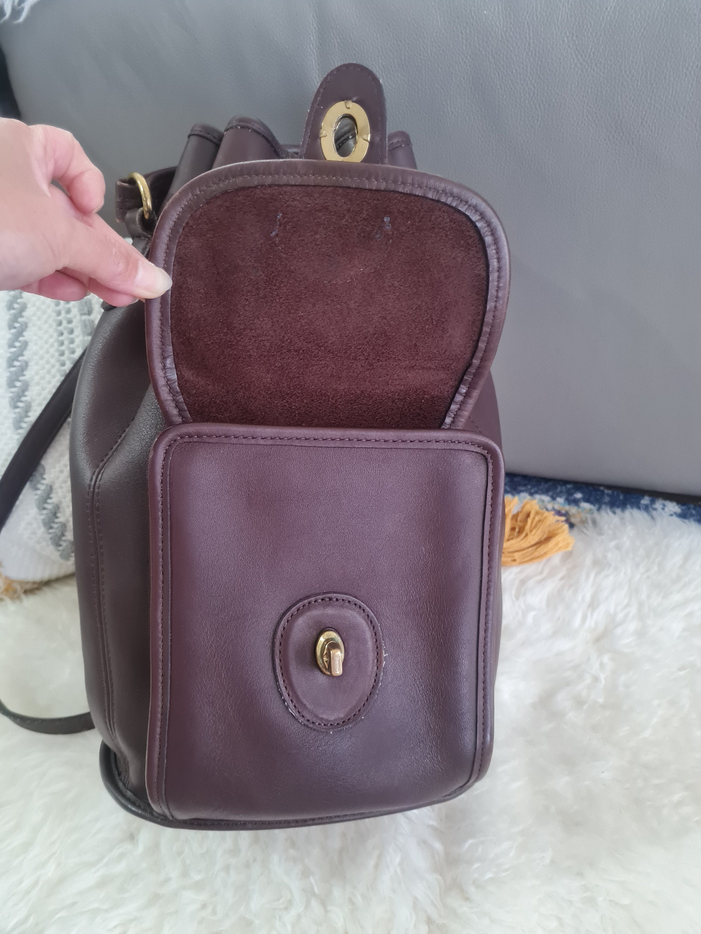 Mahogany Vintage Coach Sling Convertible Backpack 9992 - Etsy