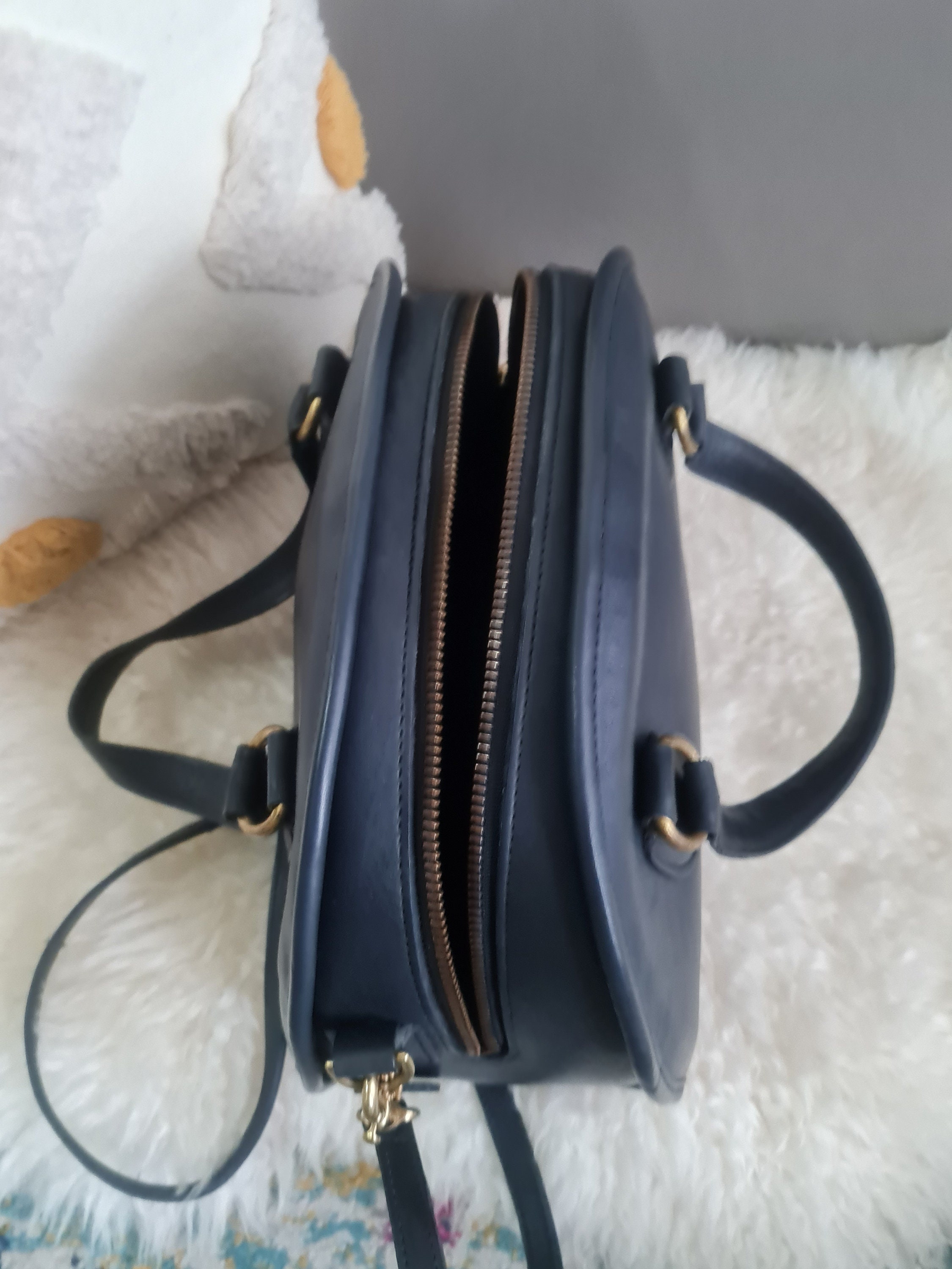 Navy Vintage Coach Chadwick Satchel 9928 - Etsy