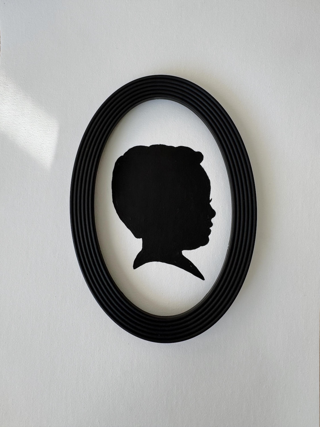 Hand-painted Silhouette Portrait on Canvas Paper - Etsy