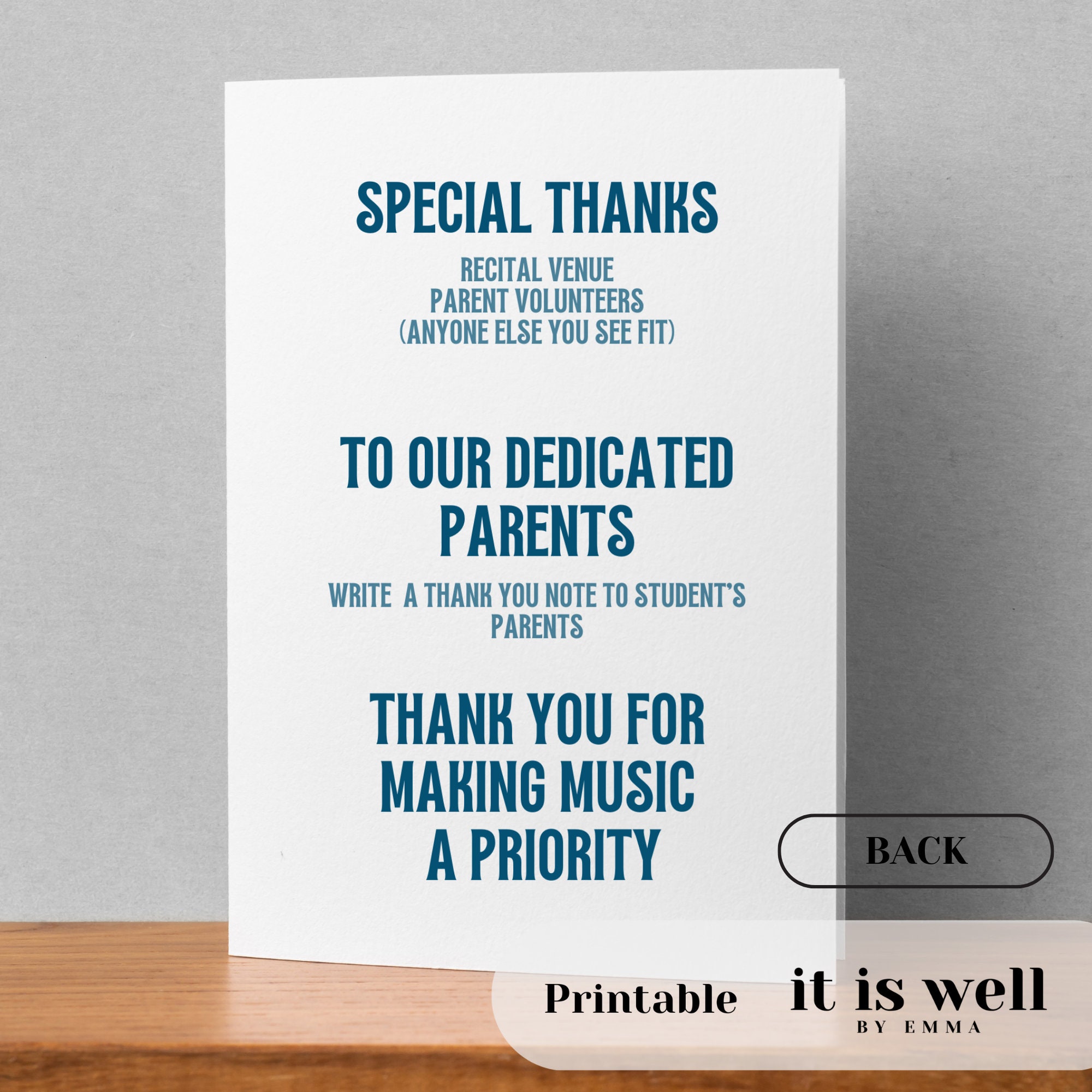 EDITABLE Recital Program Template-music,piano,voice Studio-instant ...