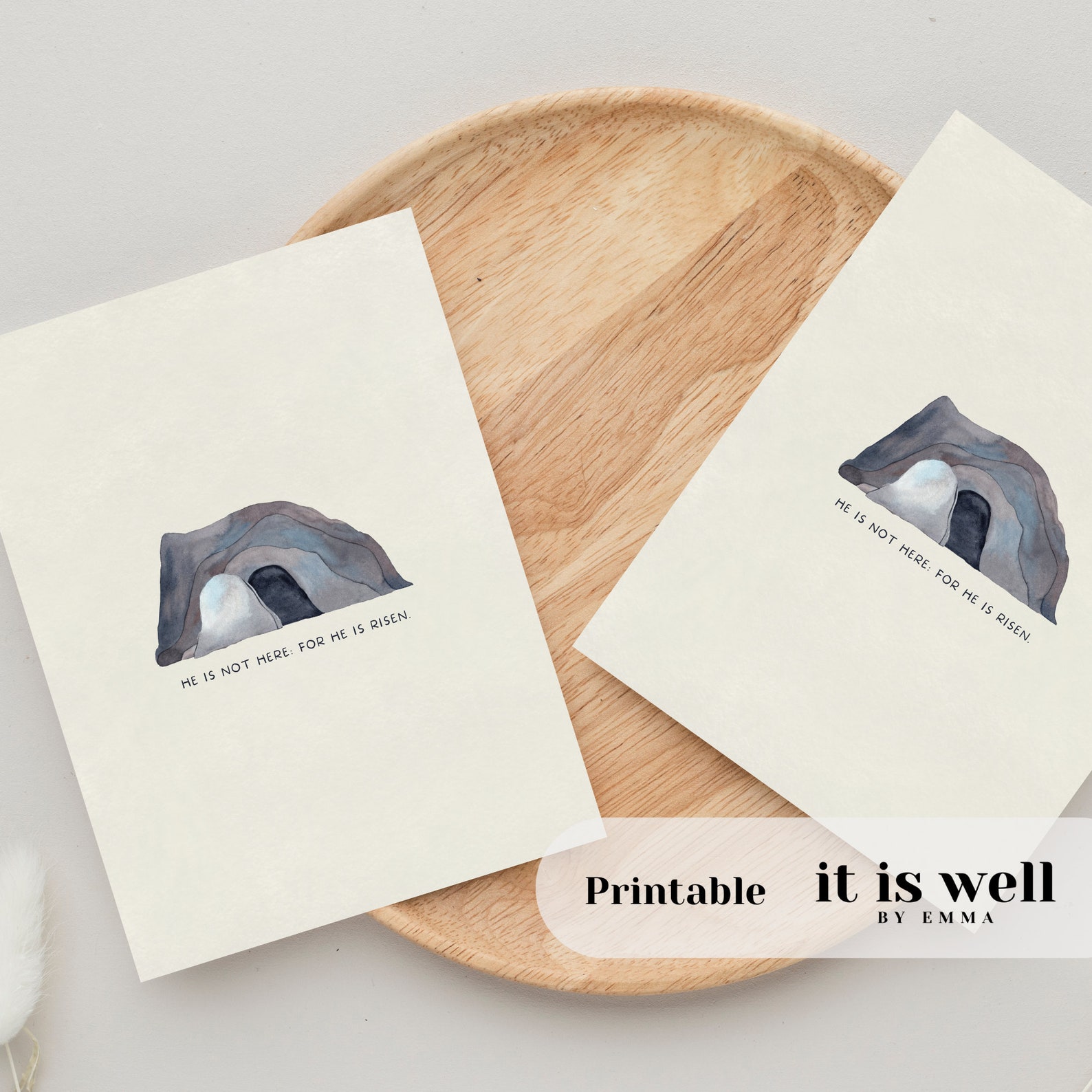 He is Not Here for He is Risen, Jesus Christ, Minimal Modern Easter ...