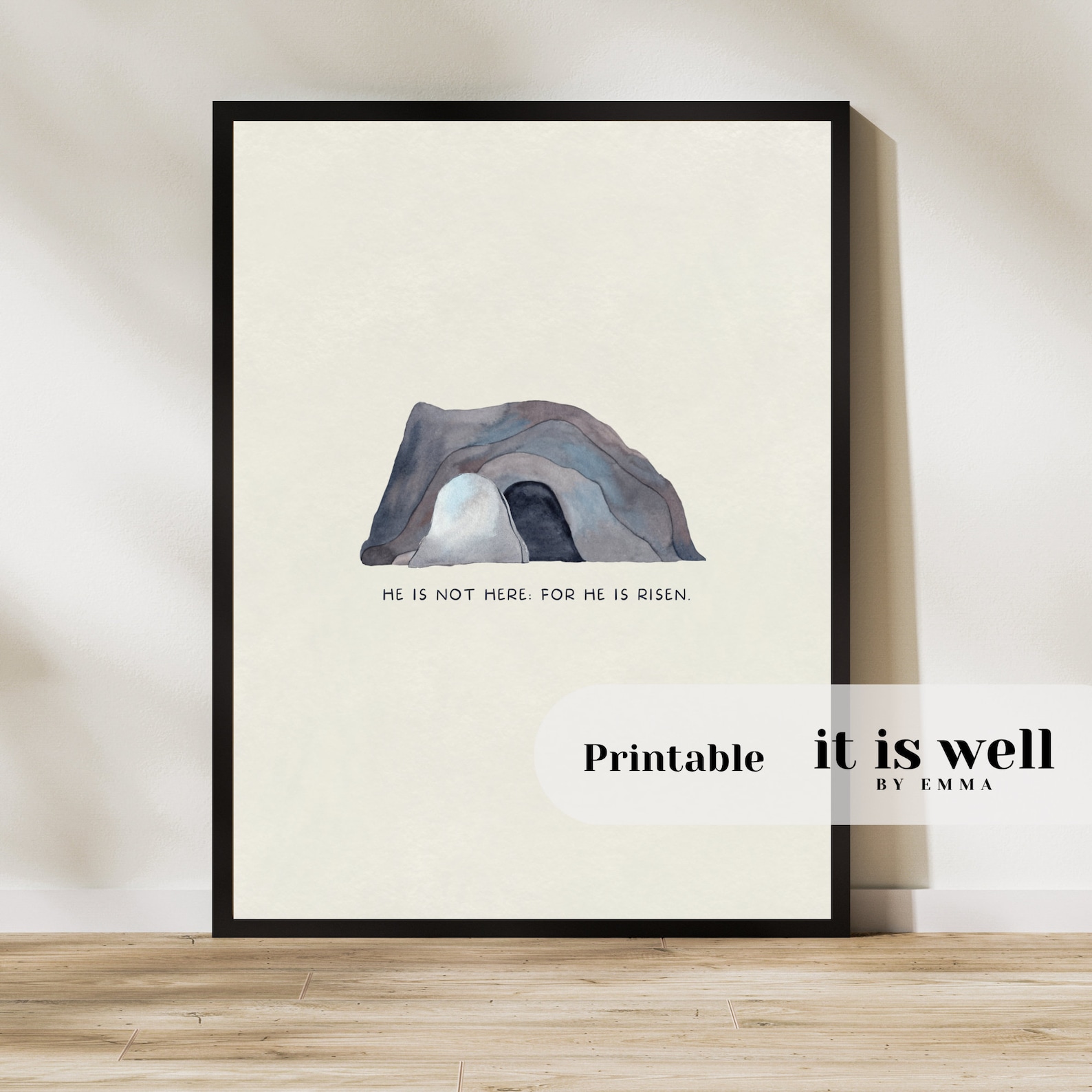 He is Not Here for He is Risen, Jesus Christ, Minimal Modern Easter ...