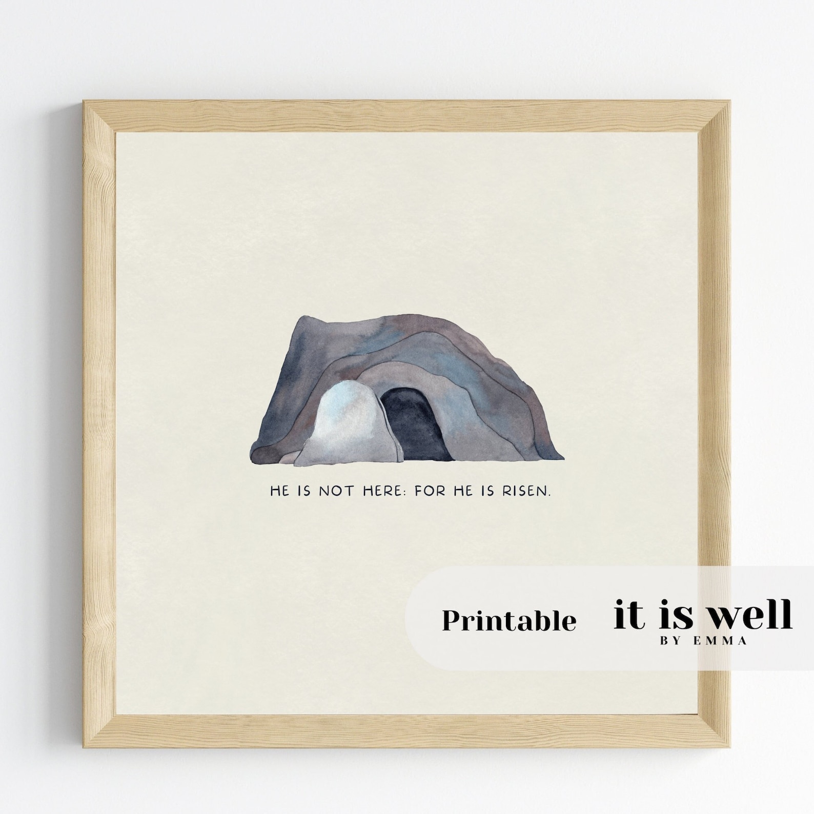 He is Not Here for He is Risen, Jesus Christ, Minimal Modern Easter ...